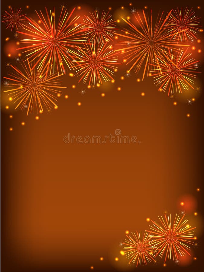 Orange fireworks stock illustration. Illustration of explosion - 46883814
