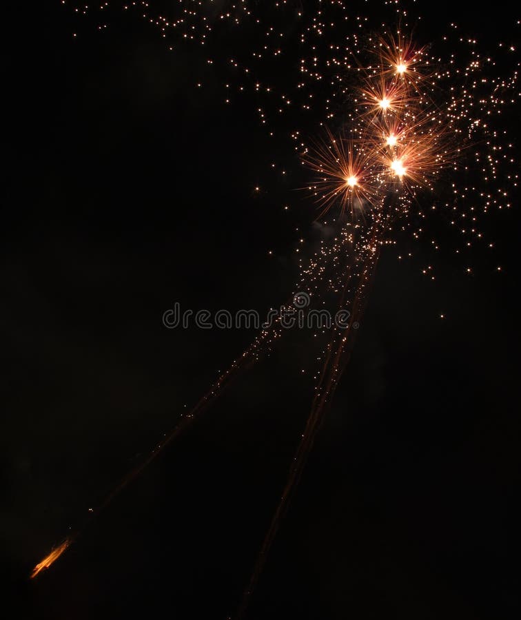 Orange Fireworks stock image. Image of firework, light - 38333595