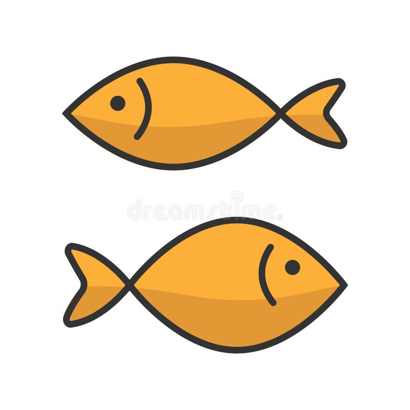 Orange Fish with Ornament on the Green Background Stock Vector ...