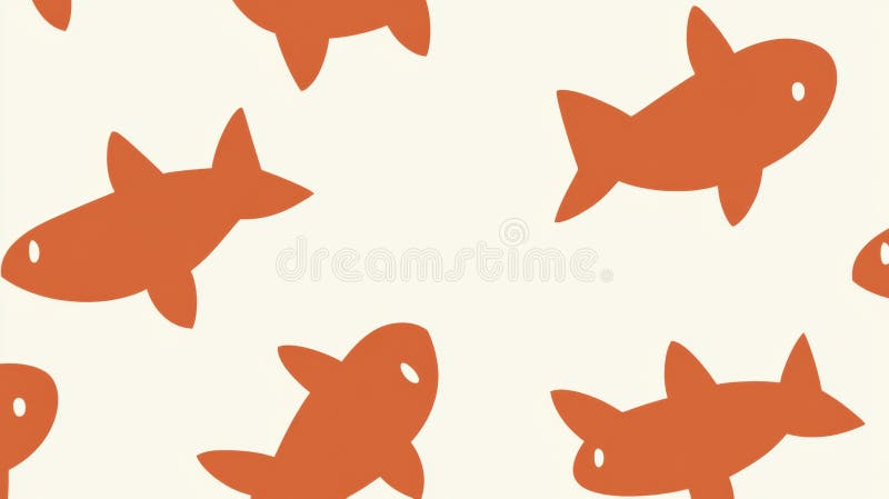 Orange Fish Pattern stock illustration. Illustration of fabric - 367710158