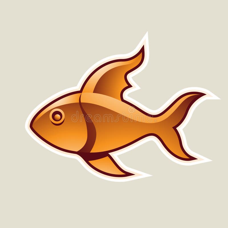 Orange Fish or Pisces Icon Vector Illustration Stock Vector ...
