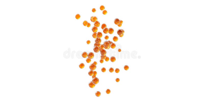 Orange Fish Roe Scattered Isolated on Transparent Background Stock ...