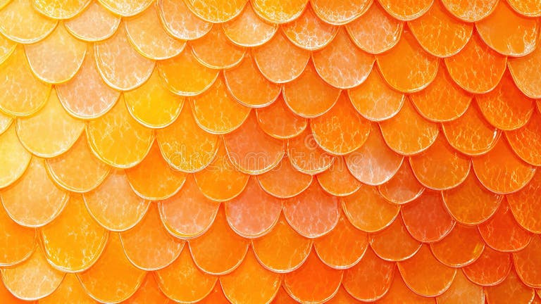 Orange Fish Scale Wave Texture Background Stock Illustration ...
