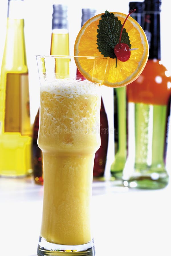Orange Fizz Cocktail stock image. Image of drink, glass - 50490949