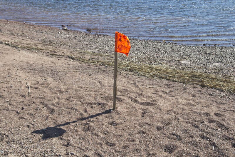 Orange Flag Om Sign, Om Flag Flying Om Background Hind Stock Image ...