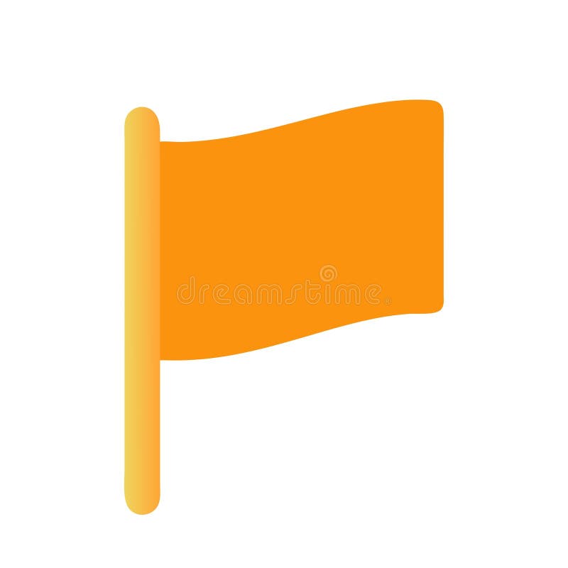 Orange Flag vector Icon stock vector. Illustration of marker - 376689777