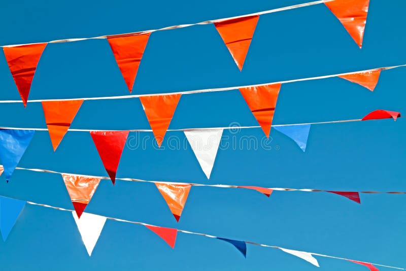 Orange Flags in the Netherlands Stock Image - Image of orange ...