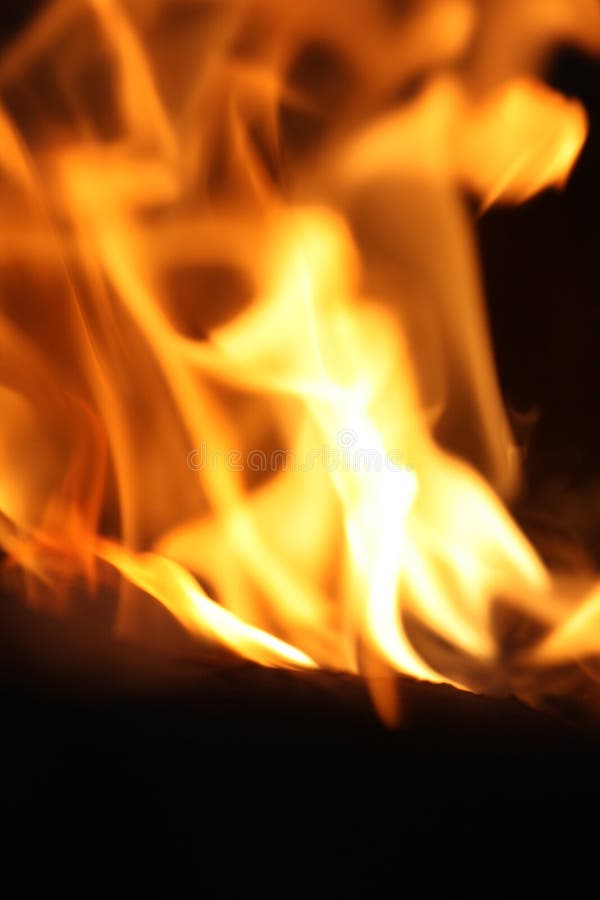 Orange Flame of a Fire. Arson or Natural Disaster Stock Photo - Image ...