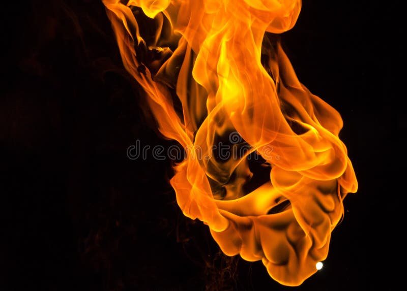 Orange Flames from Big Torch Stock Photo - Image of light, relaxation ...