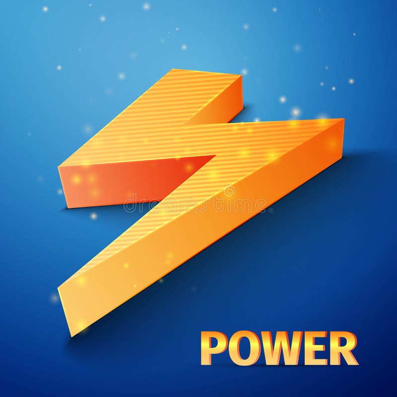 Orange flash symbol stock vector. Illustration of abstract - 46484020