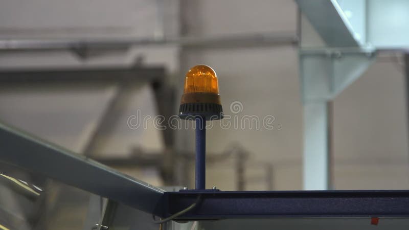 Flashing Beacon. Orange Rotating Light. Stock Video - Video of ...