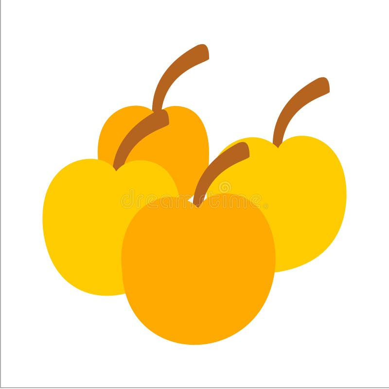 Orange Flat Icon: a Simple Orange Vector Drawing Illustration Stock ...