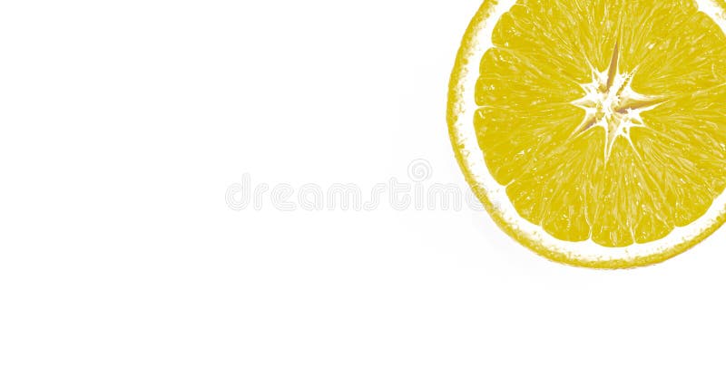 Orange Flat Lay Half Slice Closeup with Space for Text Stock Image ...