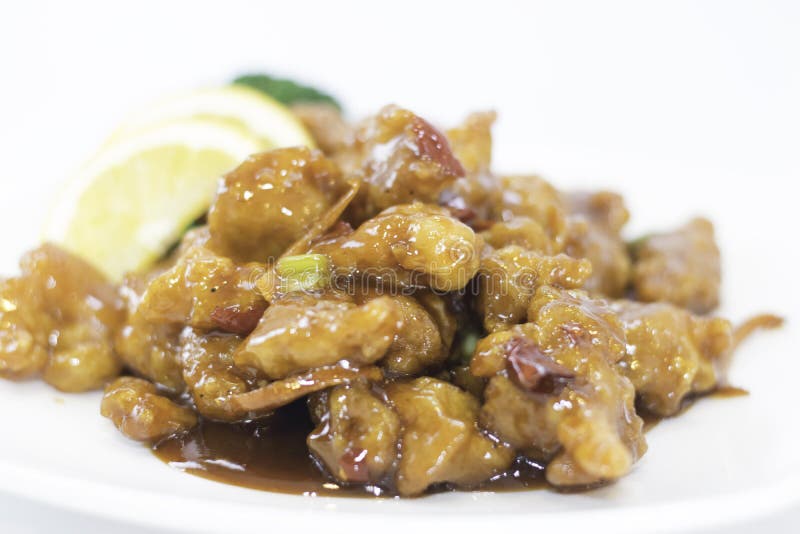 Orange Flavored Chicken stock image. Image of delicious - 48880339