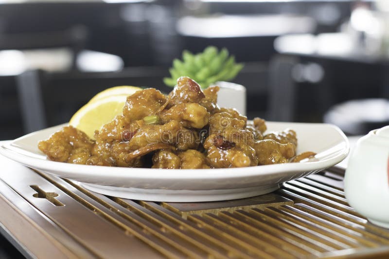 Orange Flavored Chicken stock image. Image of delicious - 48880369