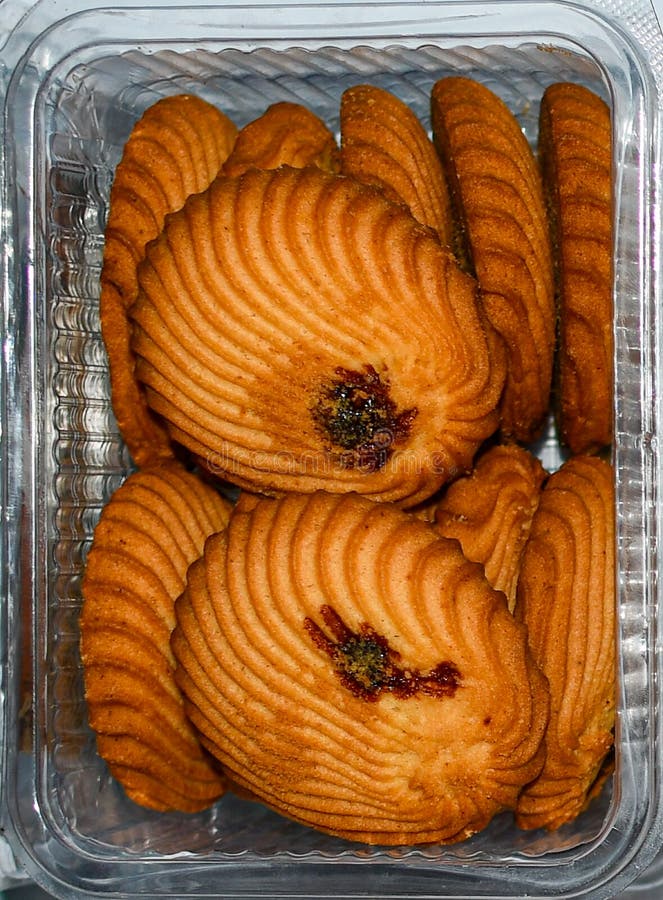 Orange Flavour Crunchy Sweet Cookies Package. Stock Image - Image of ...