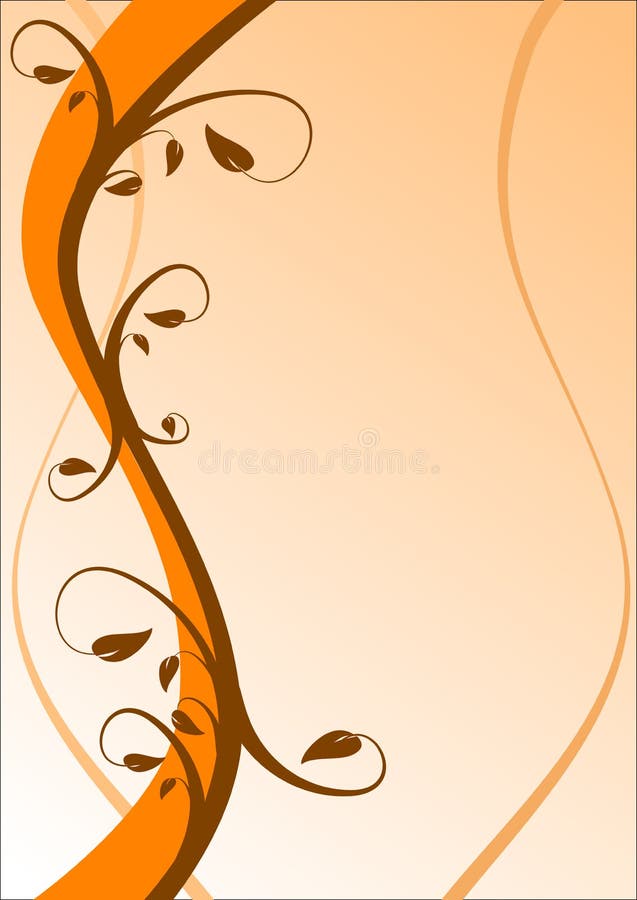 Orange Floral Background stock vector. Illustration of design - 4733015