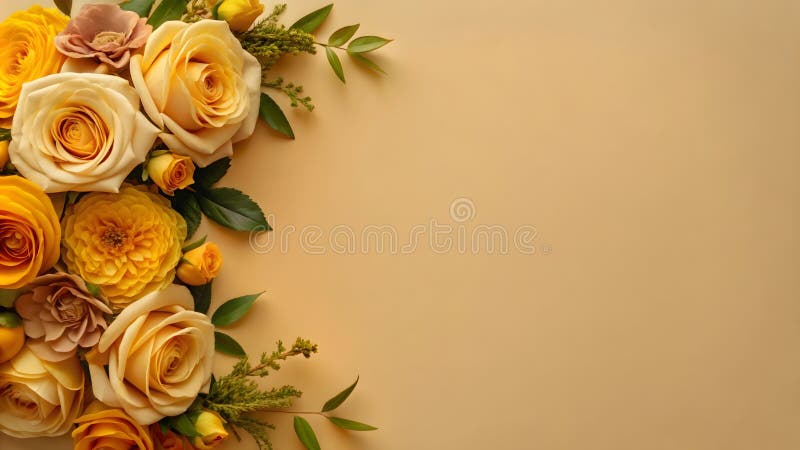 Orange Floral Background for Invitations and Customizable Text Overlay ...