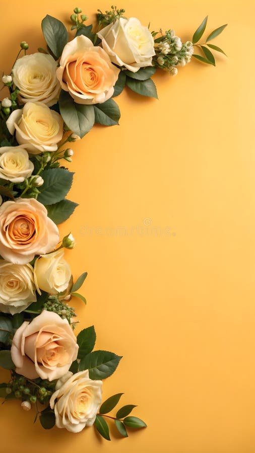 Orange and Floral Design for Customizable Greeting Cards and Text ...