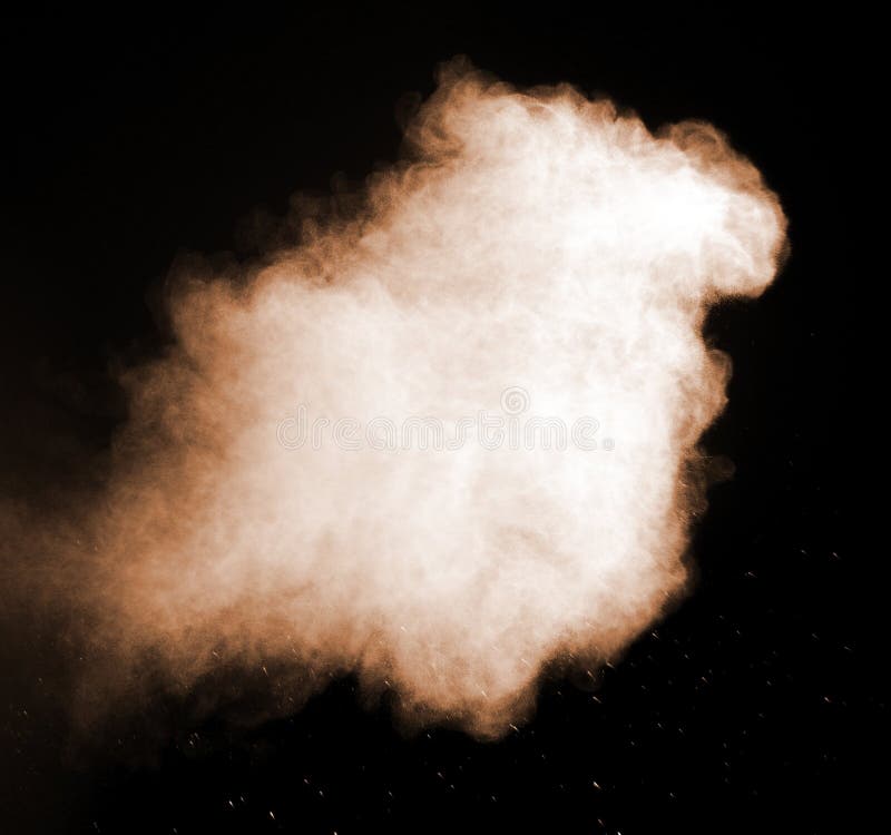 Orange flour smoke powder stock photo. Image of flour - 54235644