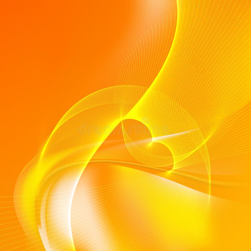 Orange Flow Curves Background Vector Image Stock Vector - Illustration ...