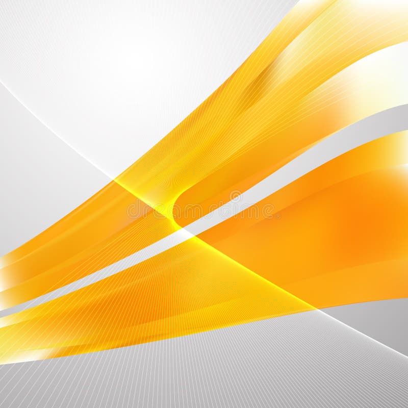 Orange Flow Curves Background Vector Image Stock Vector - Illustration ...