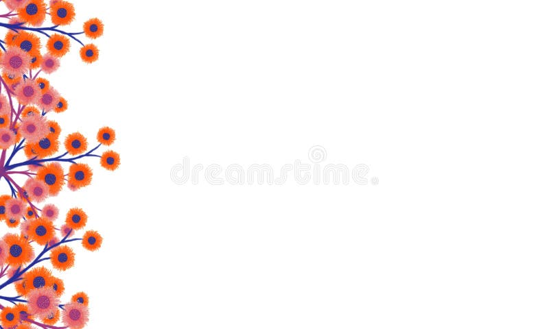 Orange Flower Border ,frame Background Stock Illustration ...