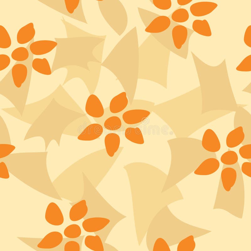 Orange Flower Tile stock vector. Illustration of orange - 19849078
