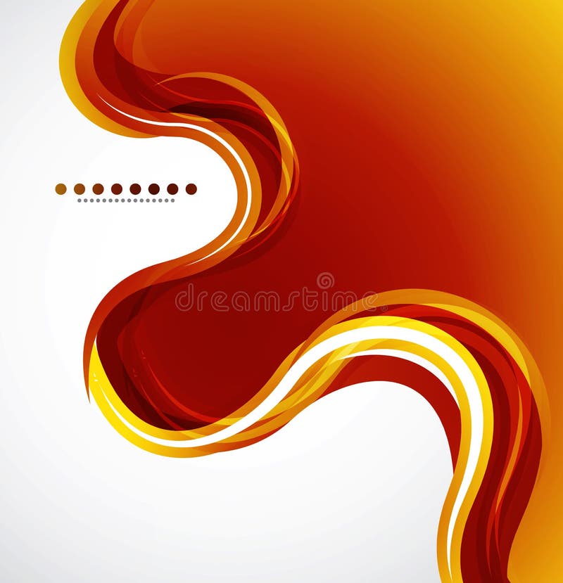 Orange flowing wave stock vector. Illustration of element - 27819000