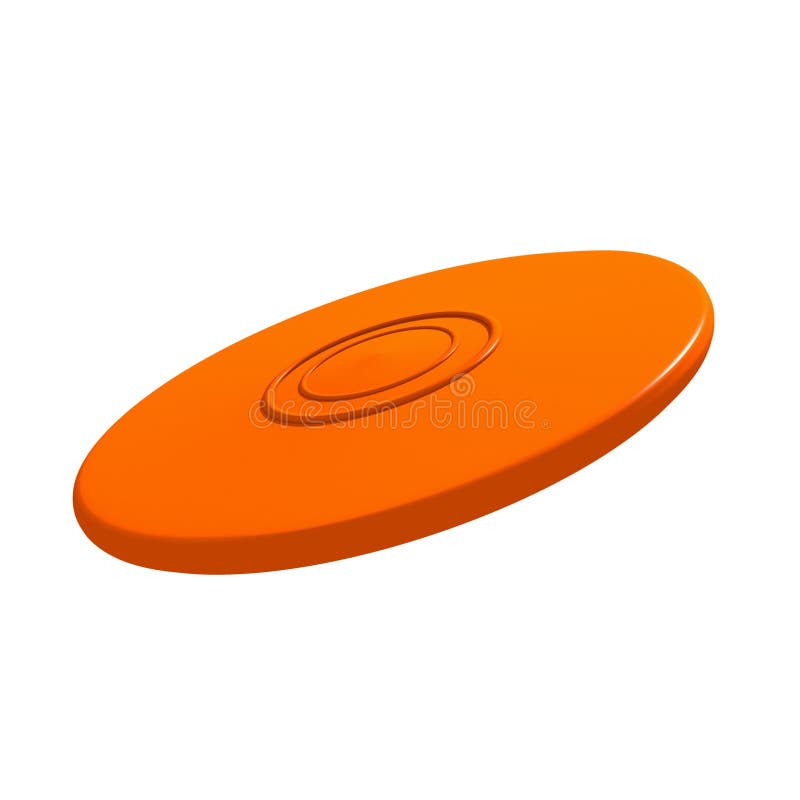 Orange flying disc stock illustration. Illustration of cutout - 31635341