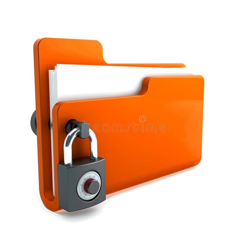 Orange Folder icon stock illustration. Illustration of archive - 38657793