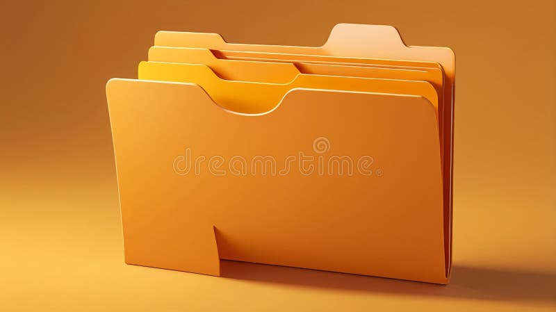 Orange Folders with Tabs Filing System Organization Stock Illustration ...