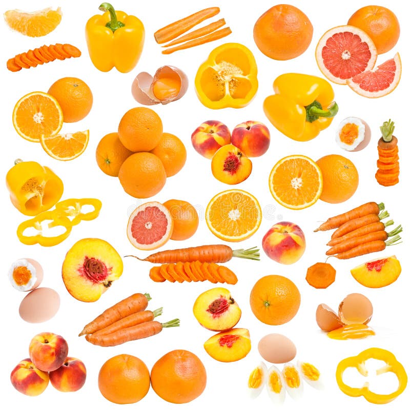 Yellow food collection stock image. Image of vitamin - 26390609