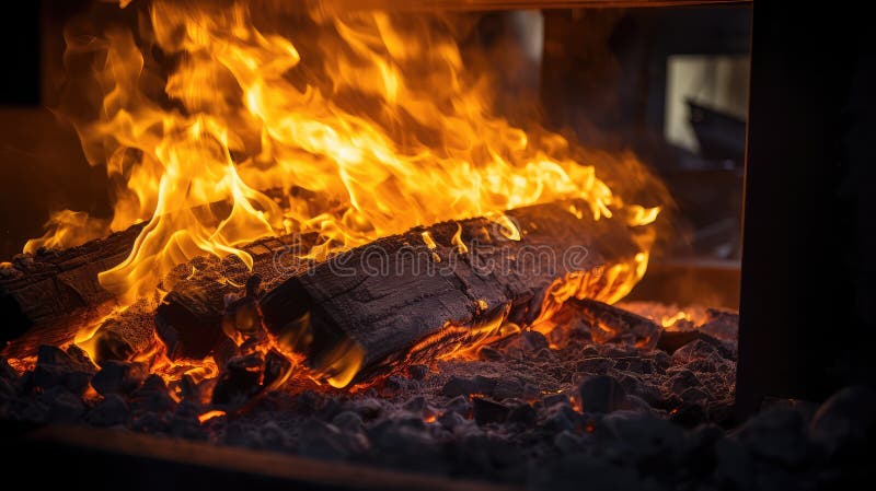 Orange forge fire stock illustration. Illustration of blacksmith ...