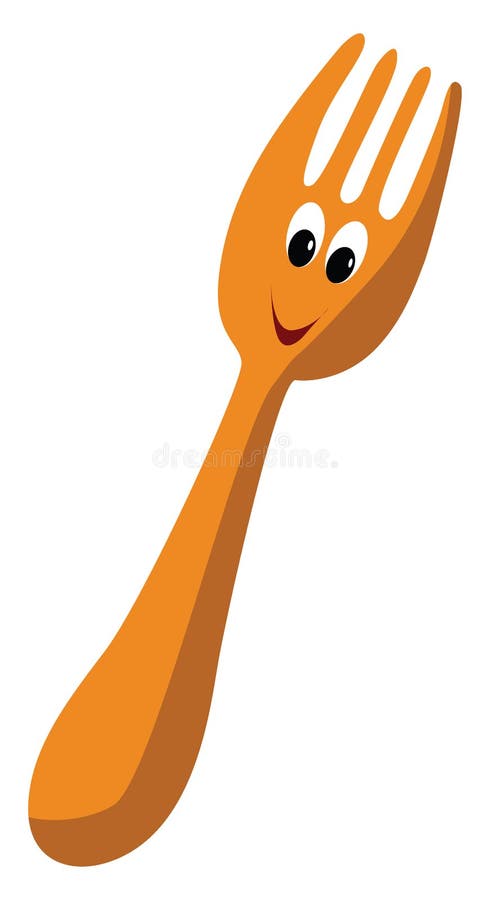 Orange Fork Icon Image Design Stock Illustration - Illustration of ...