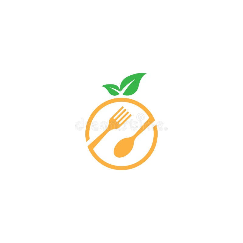 Orange Fork Logo Vector Icon Stock Illustration - Illustration of black ...