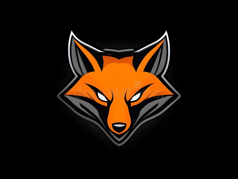 Orange Fox Animal Head Icon Logo Symbol Stock Illustration ...