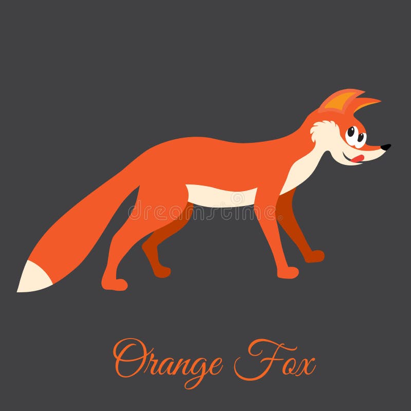 Orange Fox stock vector. Illustration of painting, sign - 32265454