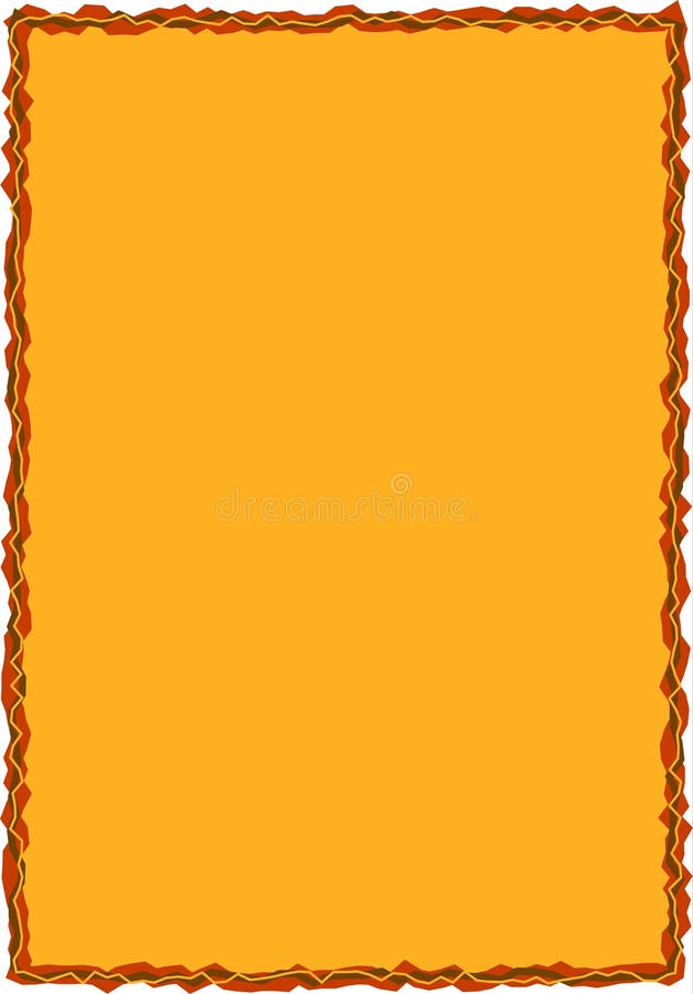 Orange Frame with Fabric Round Borders Stock Illustration ...