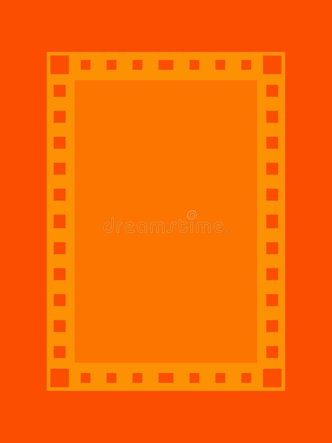 Orange Frame with Fabric Round Borders Stock Illustration ...