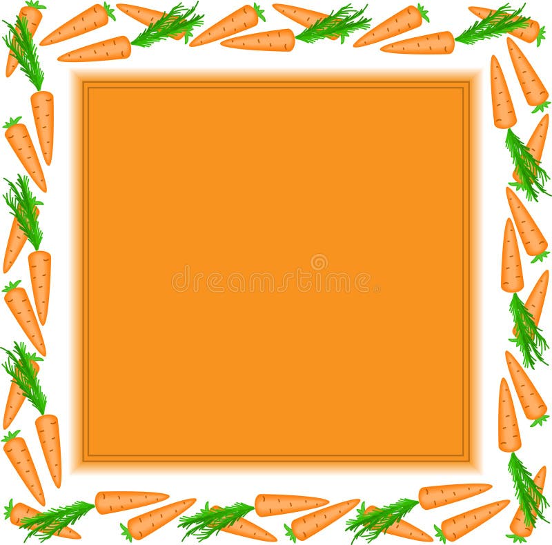 Orange frame of carrots stock vector. Illustration of bright - 18605434