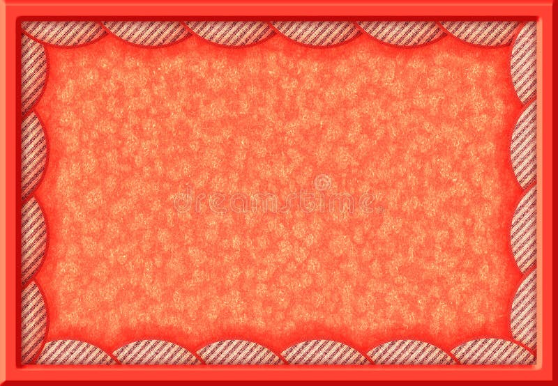 Orange Frame with Fabric Round Borders Stock Illustration ...