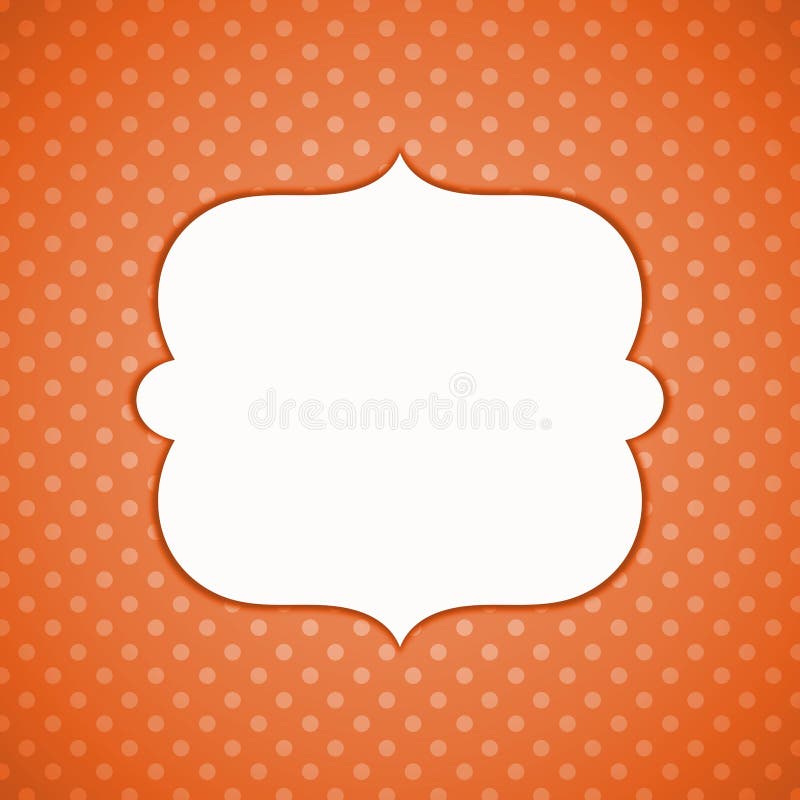 Orange Frame Party Invitation Card Stock Illustration - Illustration of ...