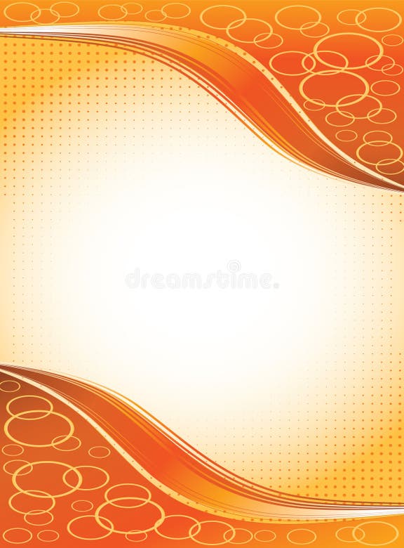Orange frame with waves stock vector. Illustration of concept - 10759722