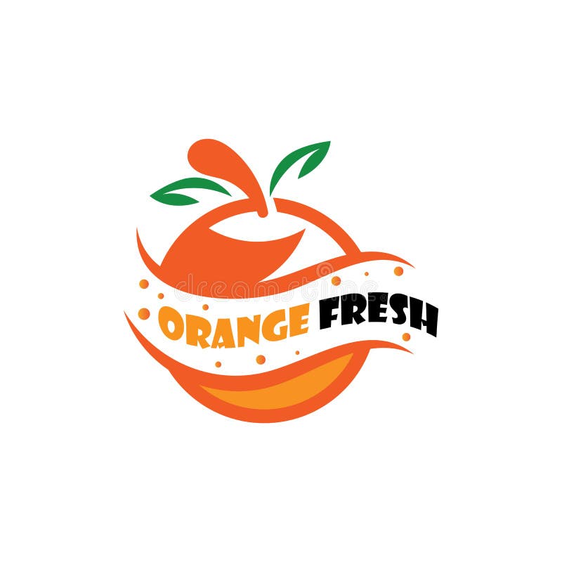 Orange Fresh Logo Creative Template Icon Illustration Design Stock ...