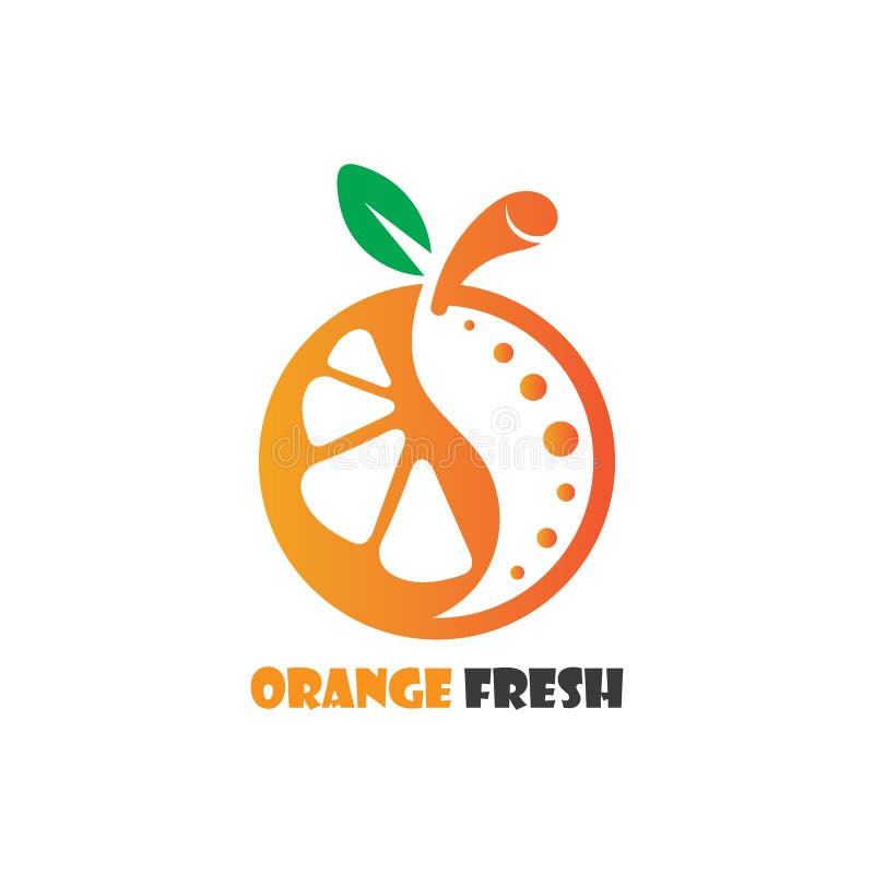 Orange Fresh Logo Creative Template Icon Illustration Design Stock ...