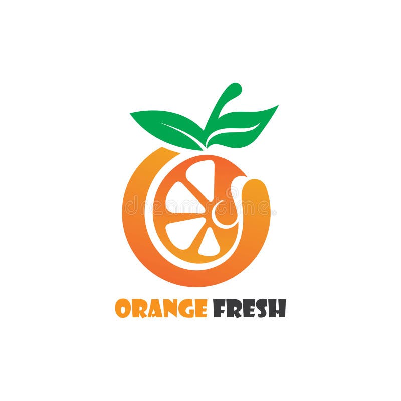 Orange Fresh Logo Creative Template Icon Illustration Design Stock ...