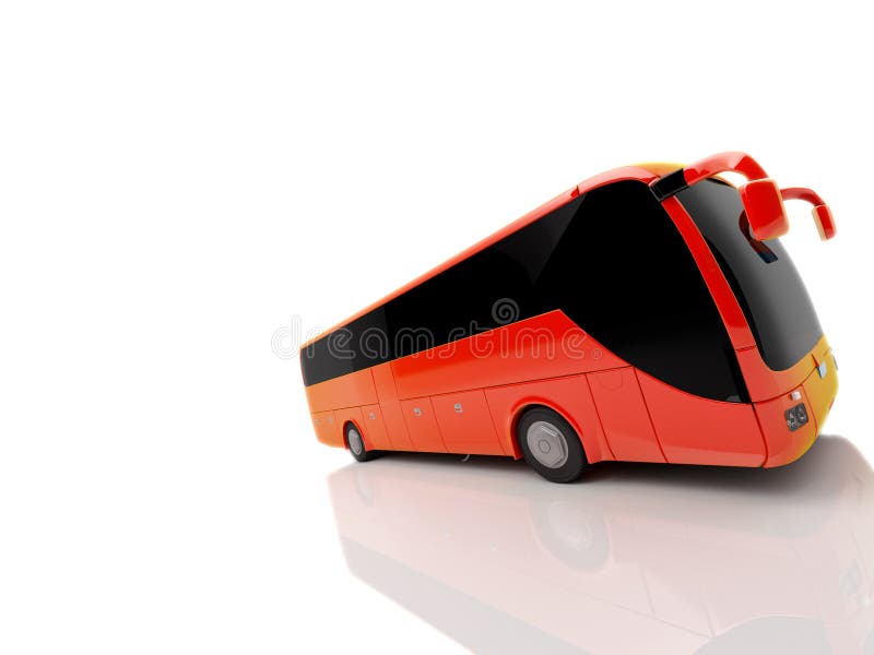 Orange front side bus stock illustration. Illustration of tourism - 4491817