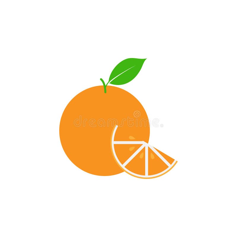 Orange Fruit Clip Art Graphic Design Template Vector Isolated Stock ...