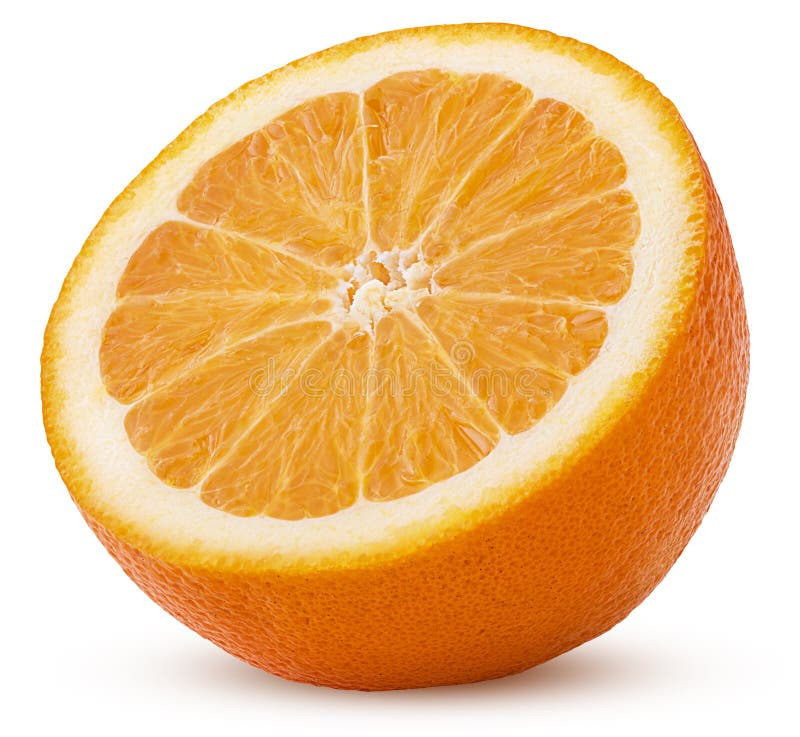 Orange fruit cut in half stock photo. Image of white - 133673304